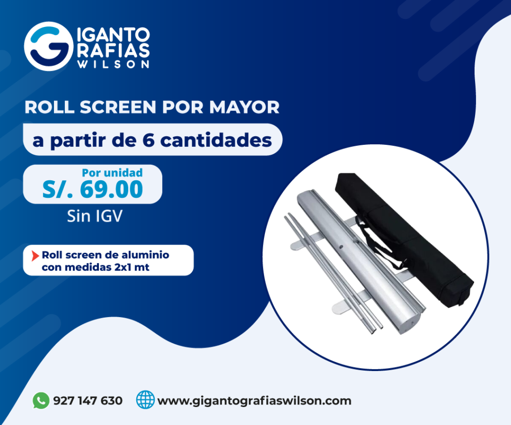 Roll screen, banner publicitario en Lima » 【Gigantografías Wilson】
